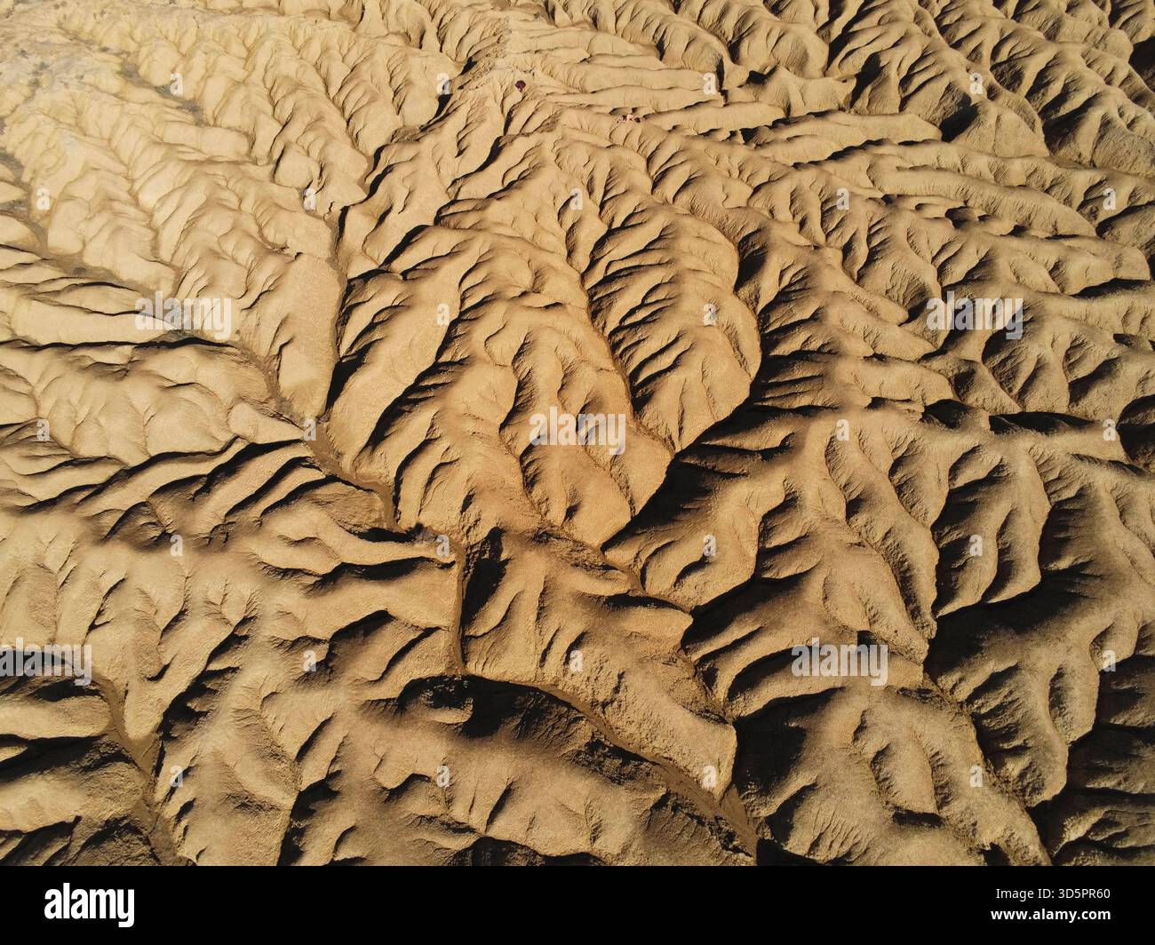 Aerial view of dramatic desert erosion patterns Stock Photo - Alamy