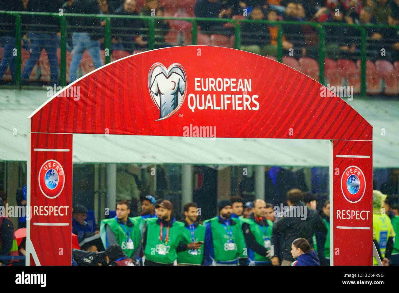 European Qualifiers totem and logo during the FIFA World Cup 2026 ...