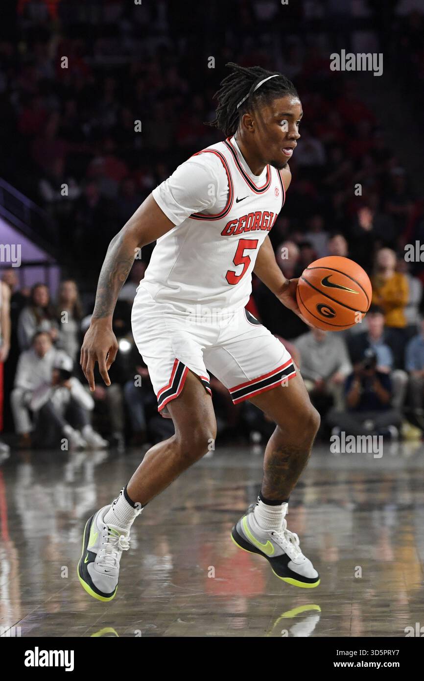 ATHENS, GA - NOVEMBER 14: Guard Jeremiah Wilkinson #5 of the Georgia ...