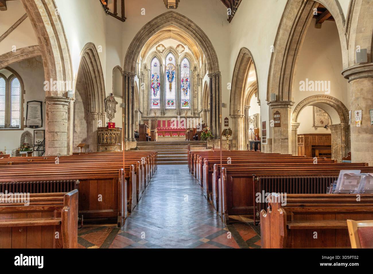 The interior of St. Leonards Church in Hythe, Kent, UK Stock Photo - Alamy