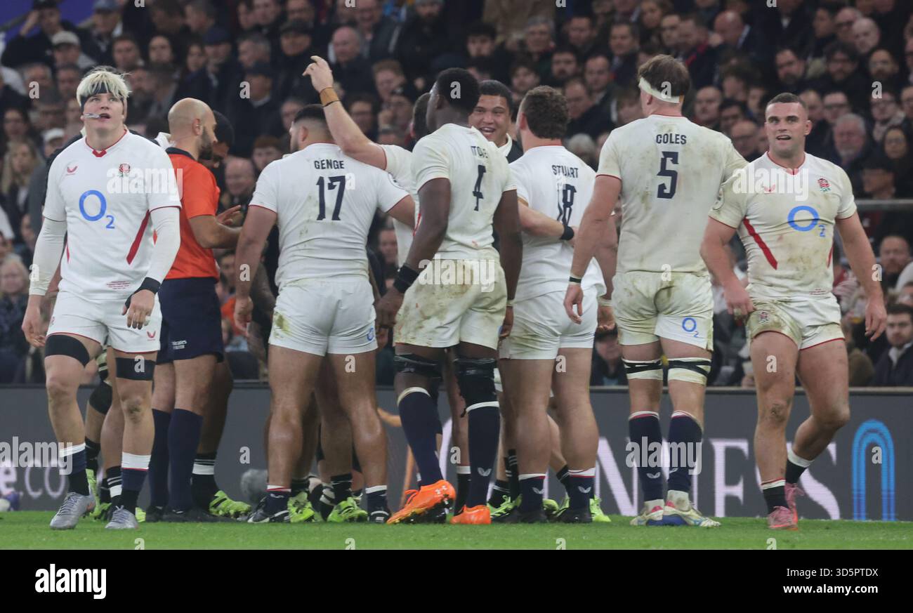 L-R England's Henry Pollock(Northampton Saints) and England's Ben Earl ...