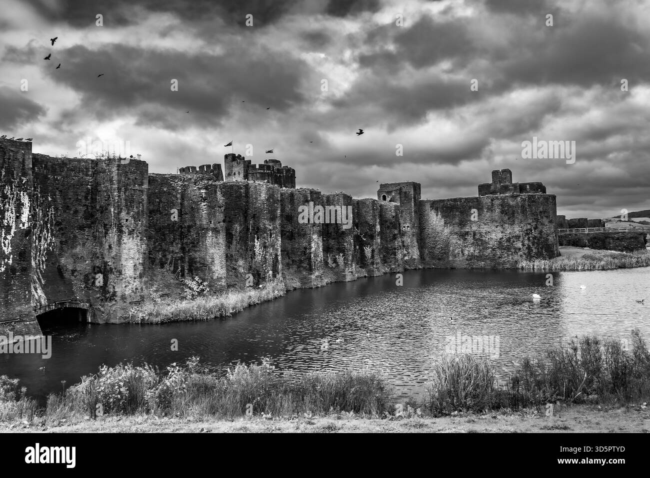 Caerphilly Castle is the largest castle in Wales and Britain's second ...