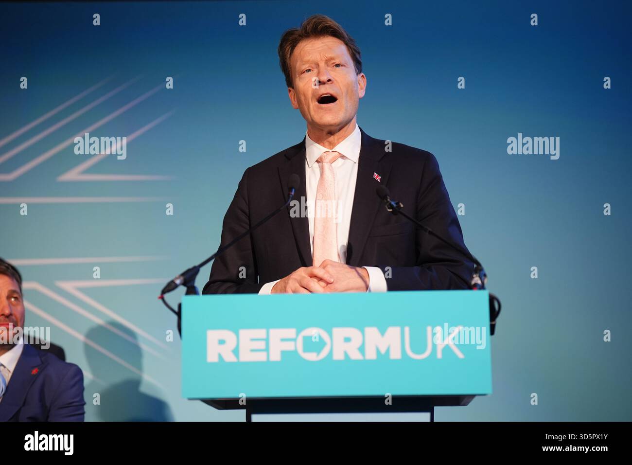 Reform UK deputy leader Richard Tice speaks during a Reform UK press ...
