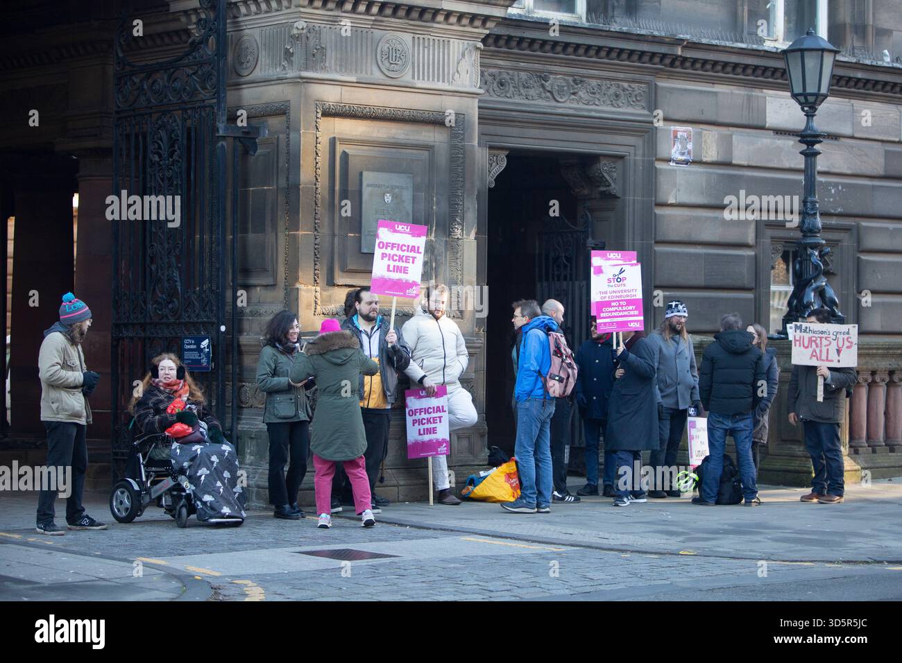 Edinburgh, Scotland. UK. 17 November 2025. Members of support Official ...