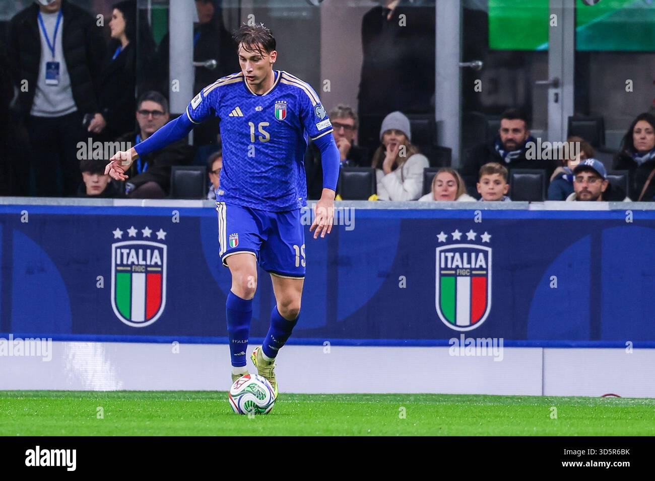 Francesco Pio Esposito of Italy seen in action during FIFA World Cup ...