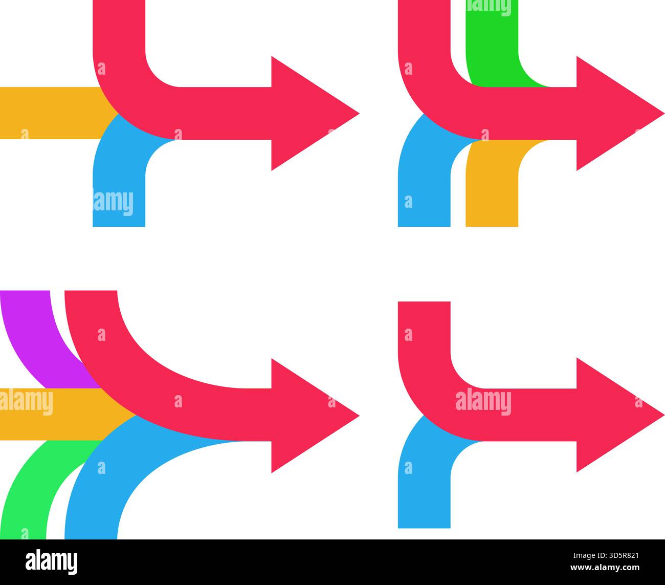 Join arrows Cut Out Stock Images & Pictures - Alamy
