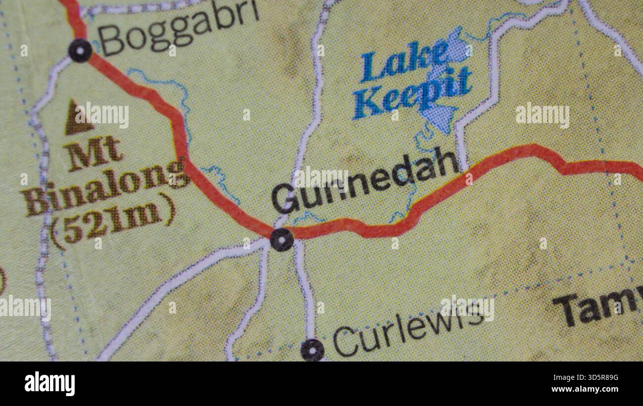 Gunnedah outline map hi-res stock photography and images - Alamy