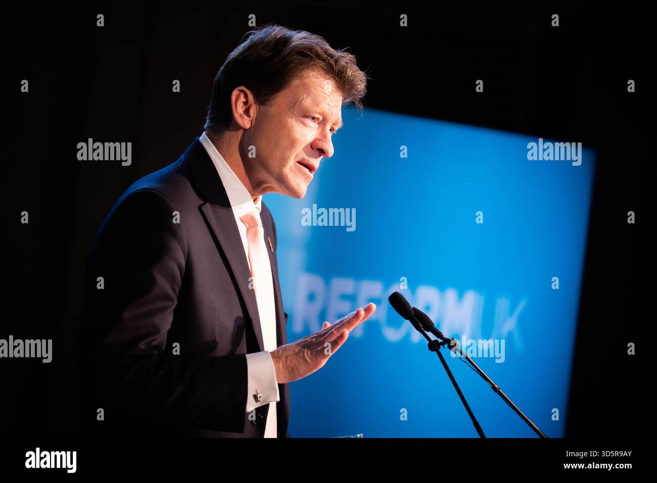 Reform UK deputy leader Richard Tice speaks during a Reform UK press ...