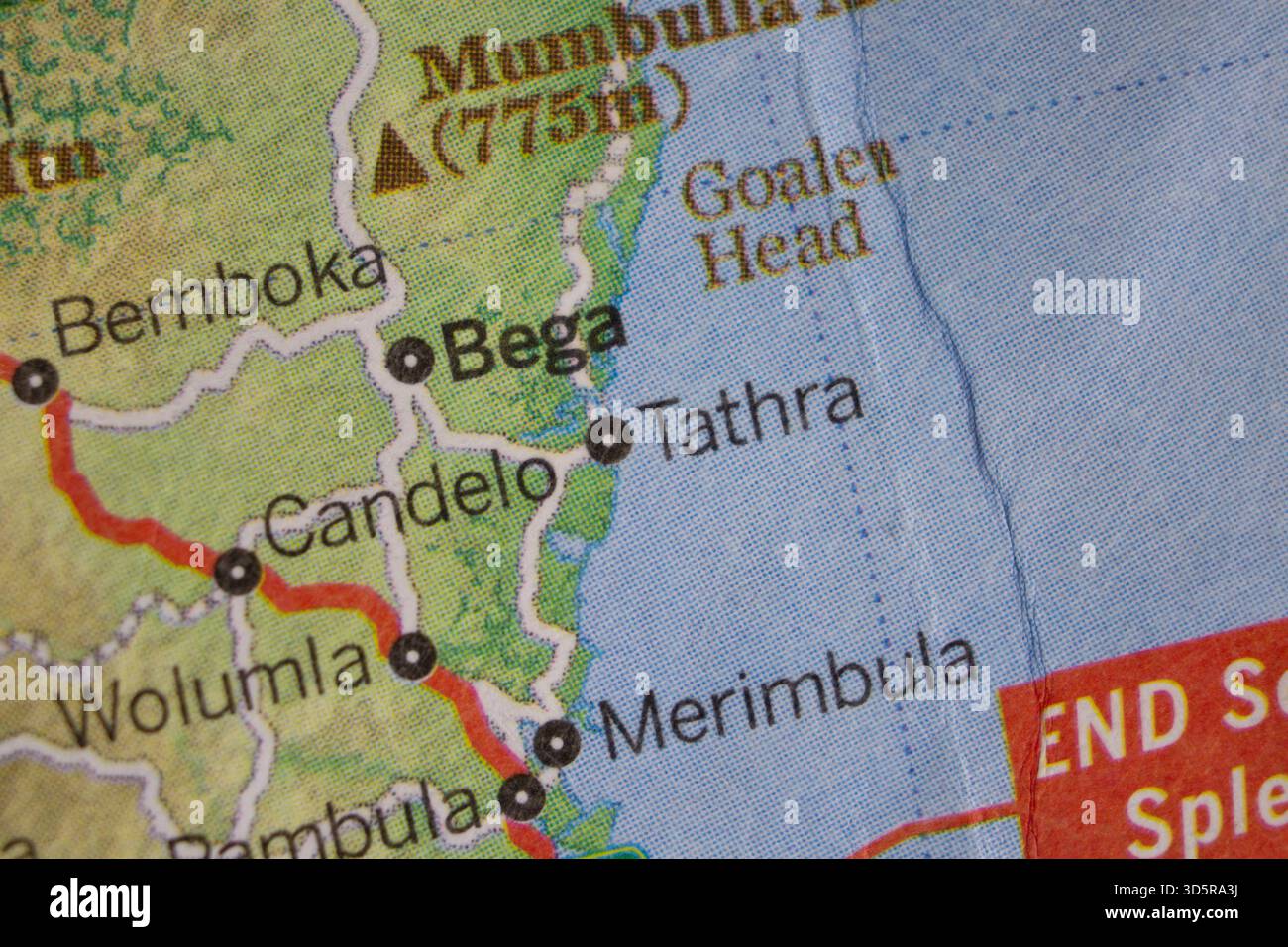 Tathra - New South Wales (NSW), Australia colour atlas map of town and ...