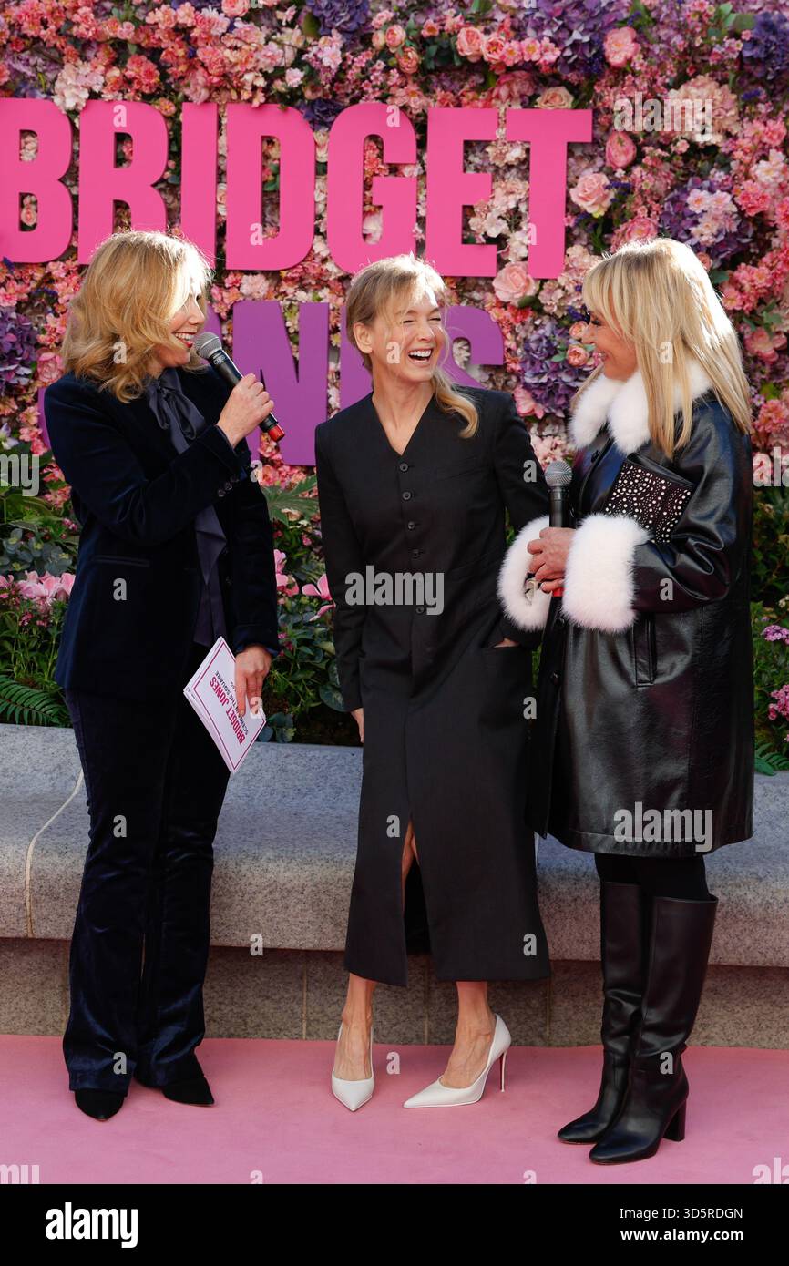 Sally Phillips, from left, interviews Renee Zellweger and writer Helen ...