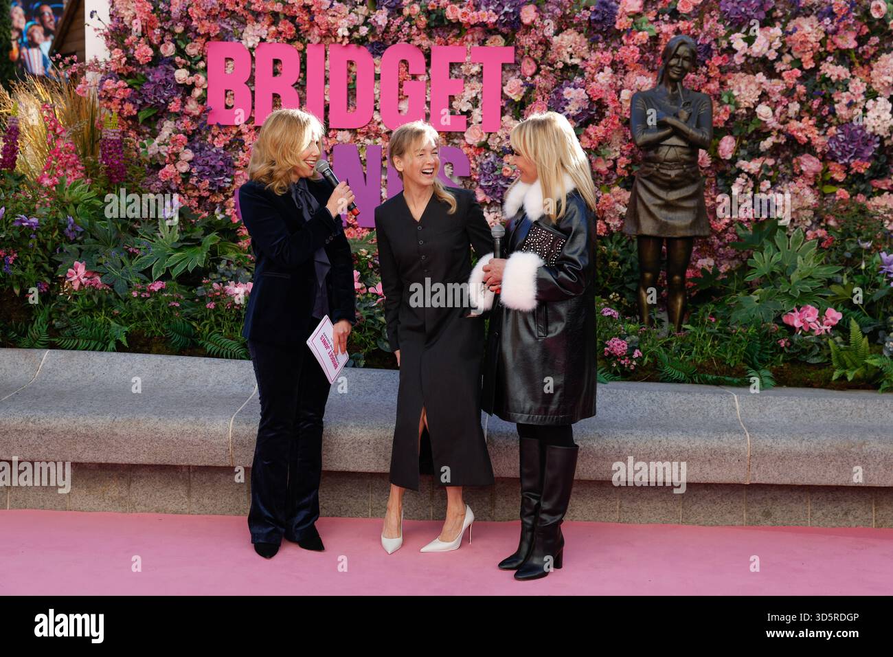 Sally Phillips, from left, interviews Renee Zellweger and writer Helen ...