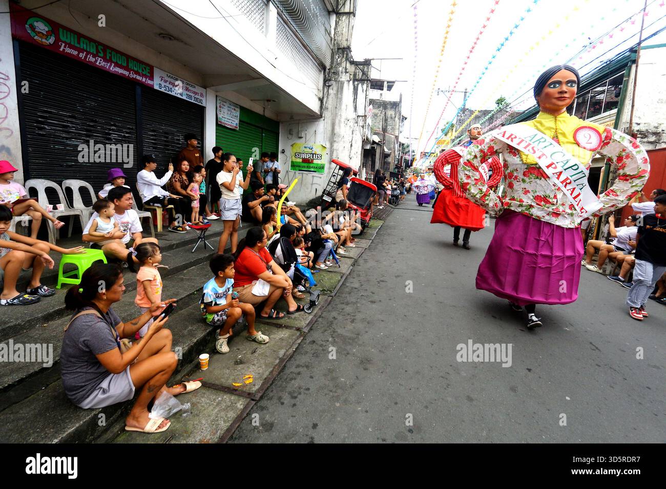 Higantes effigy walking on the streets during the celebrations of ...