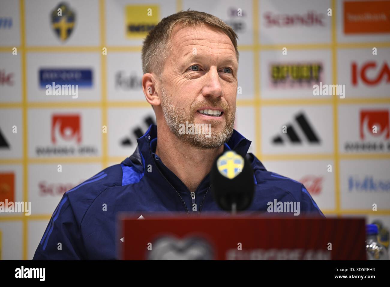 STOCKHOLM, SWEDEN 20251117Swedish national team captain Graham Potter during a press conference ...