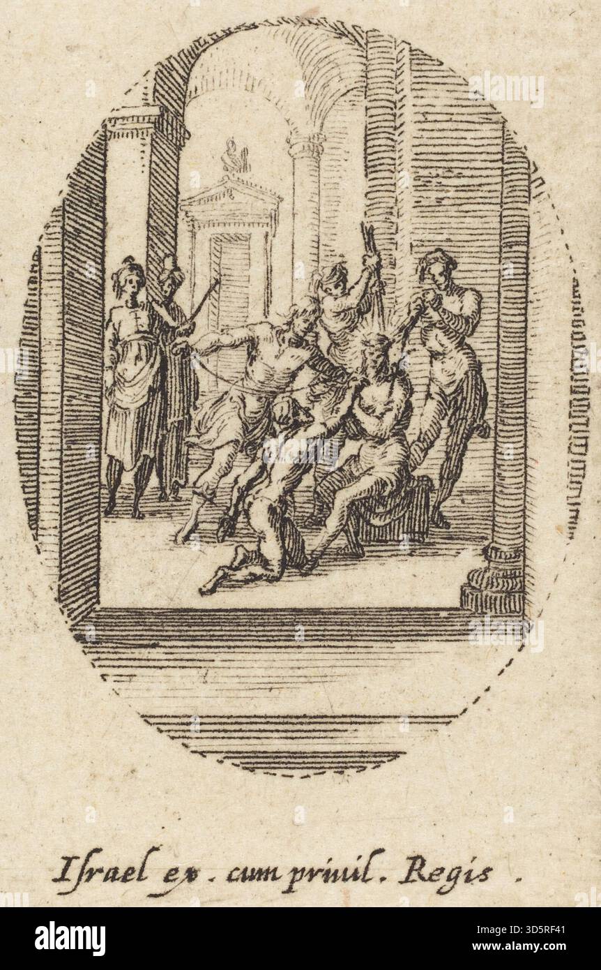 An etching by Jacques Callot from circa 1631 depicting the flagellation ...
