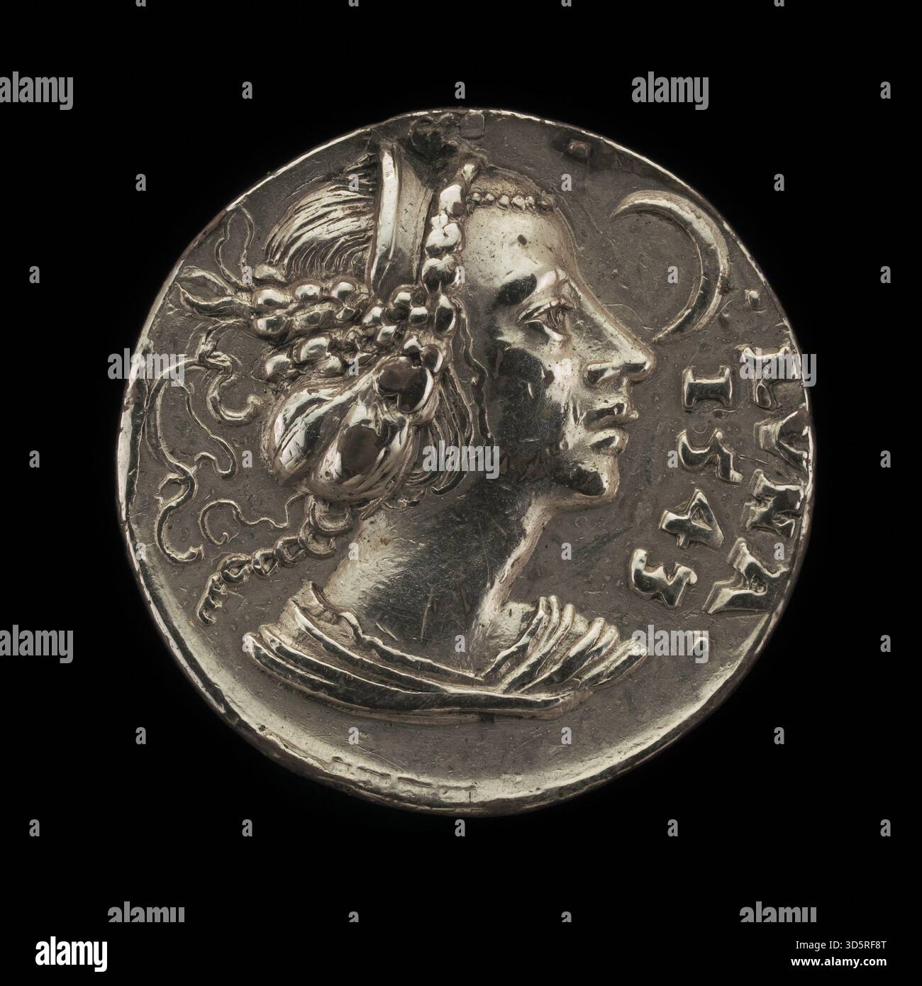 This obverse engraving of Luna by Concz Welcz, circa 1500–1599, shows ...