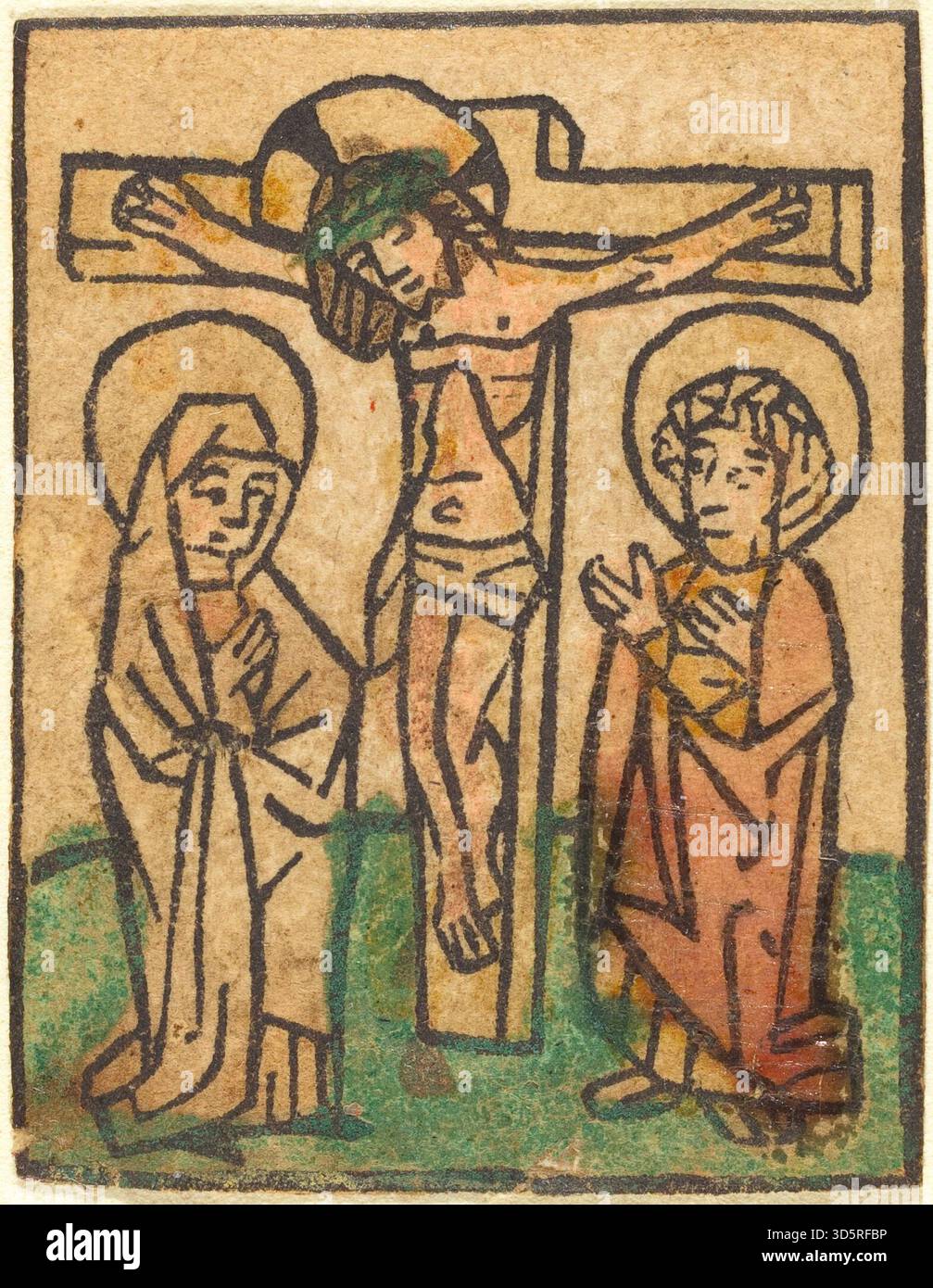 A German mid-15th-century artwork depicting Christ on the cross ...