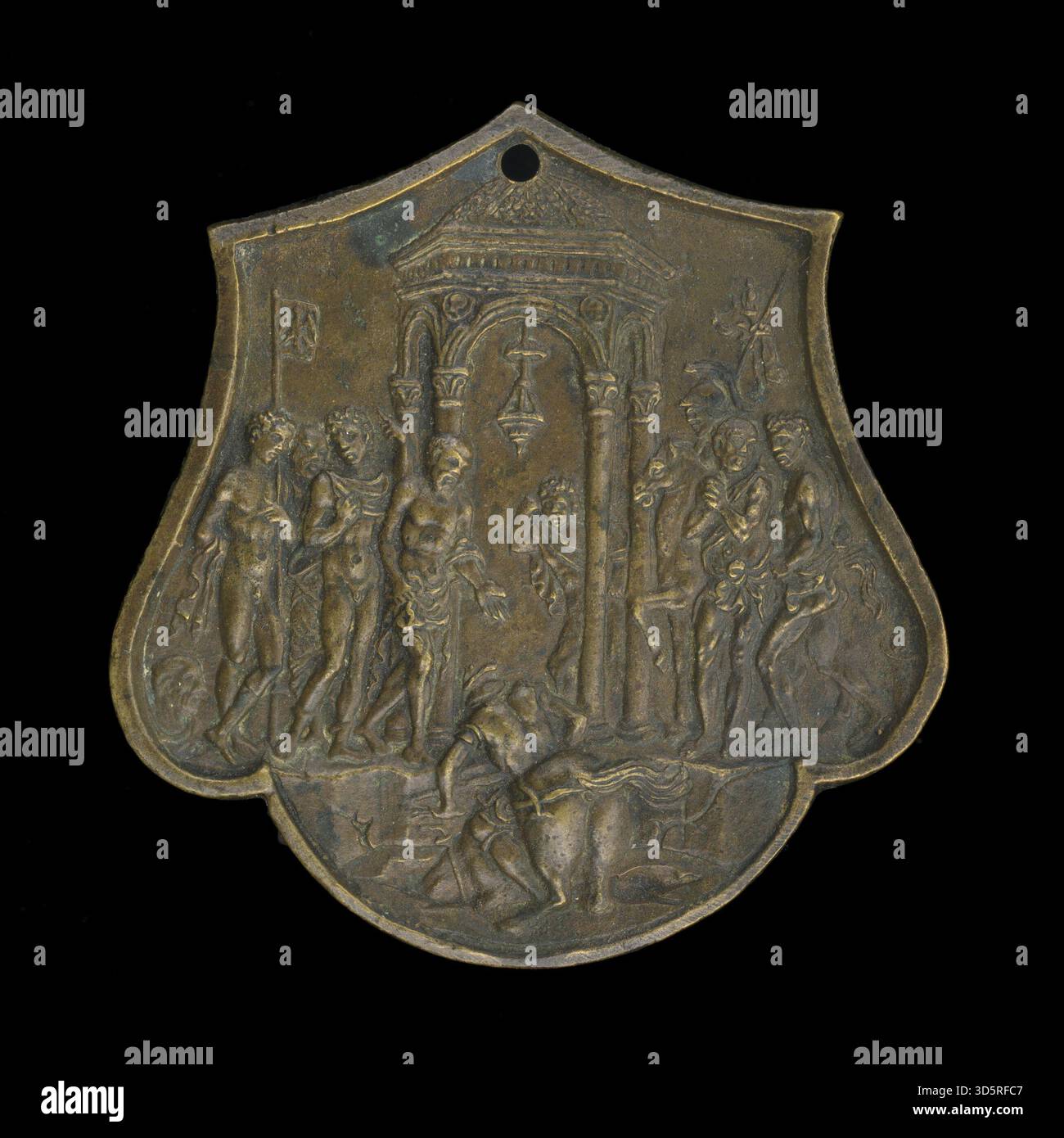 Illustrates the legendary Roman hero Marcus Curtius sacrificing himself ...