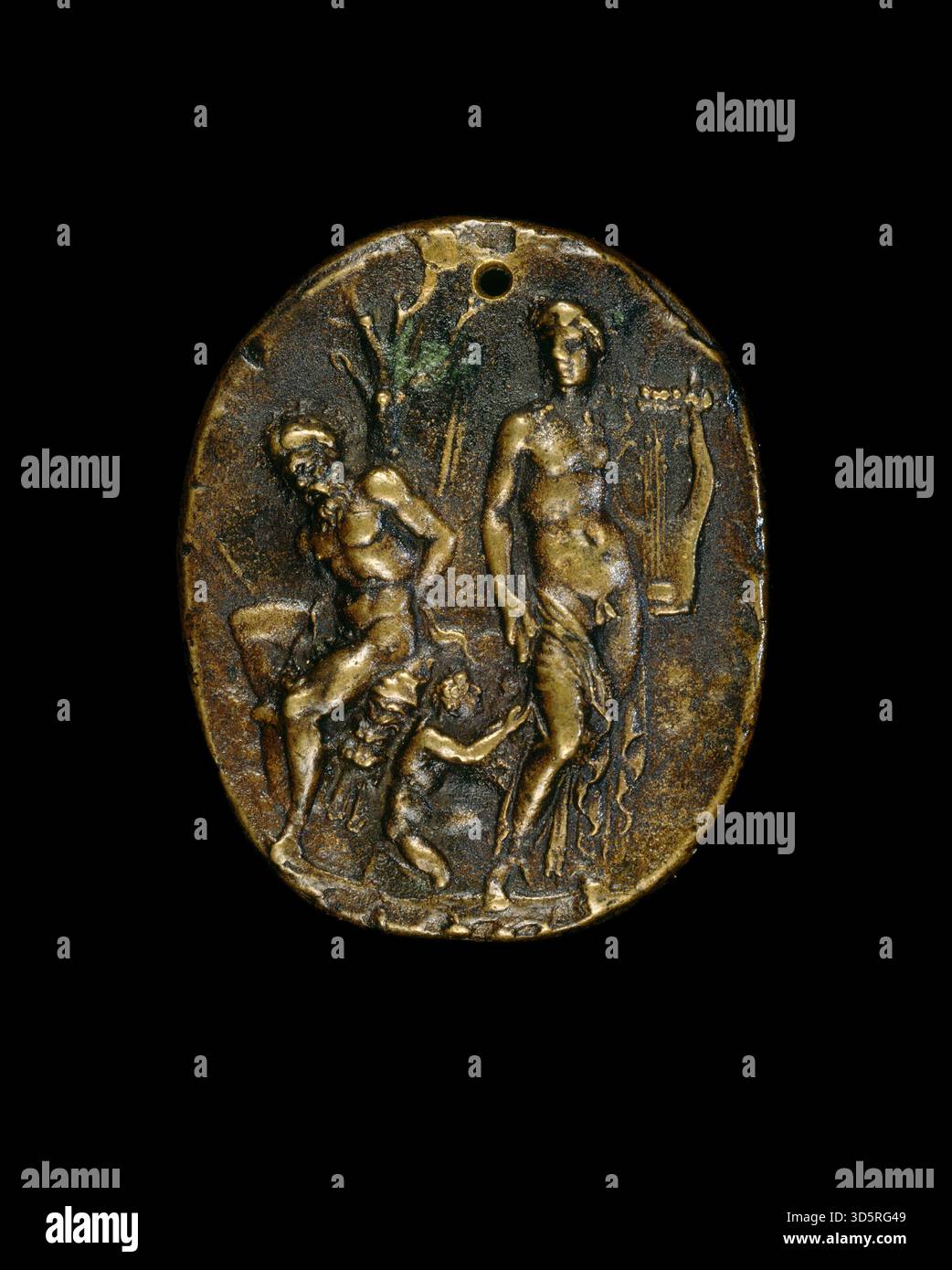 15th-century Roman artwork after the Antique showing Apollo and Marsyas ...