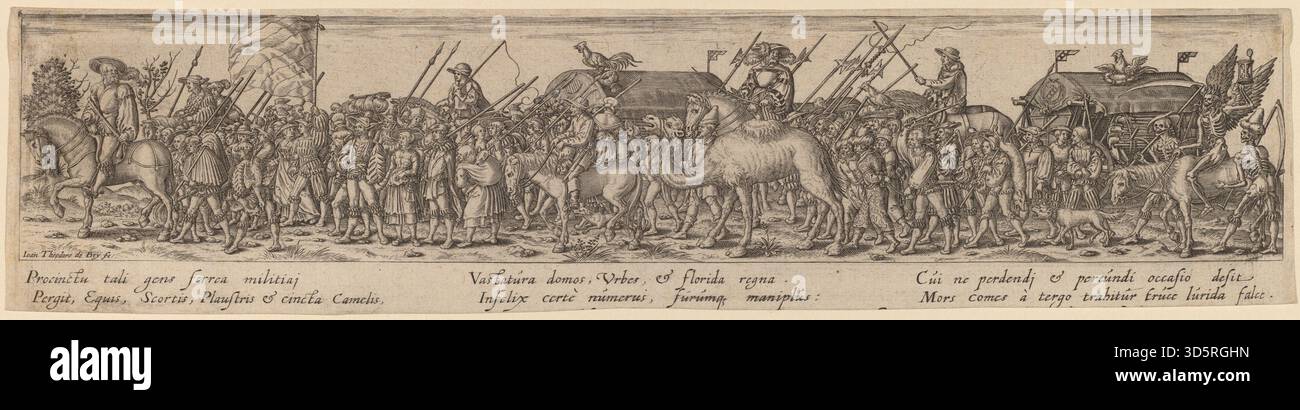 An engraving by Jan Theodor de Bry after Barthel Beham depicting ...