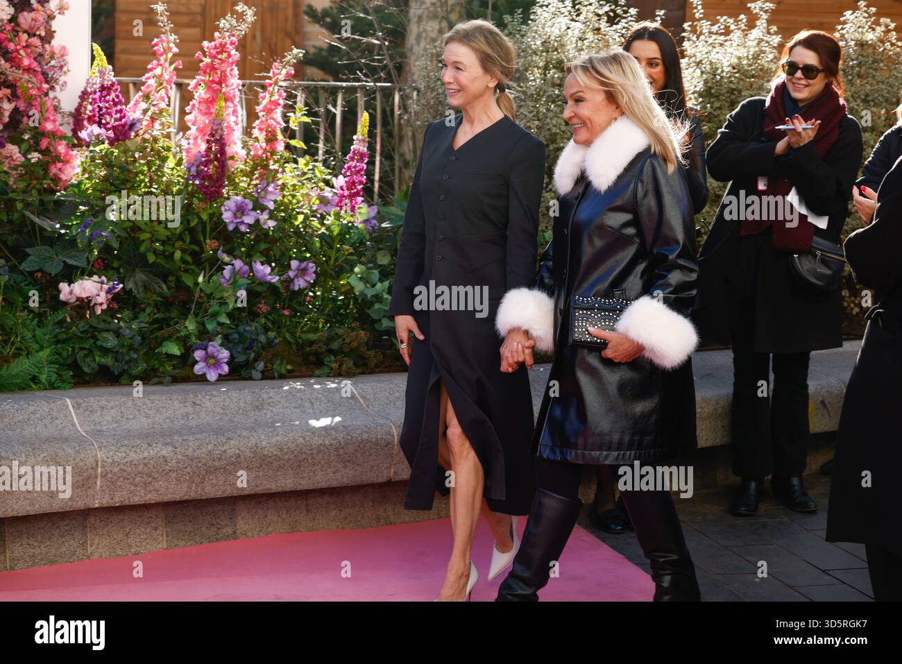 Renee Zellweger, left, and writer Helen Fielding arrive at the ...