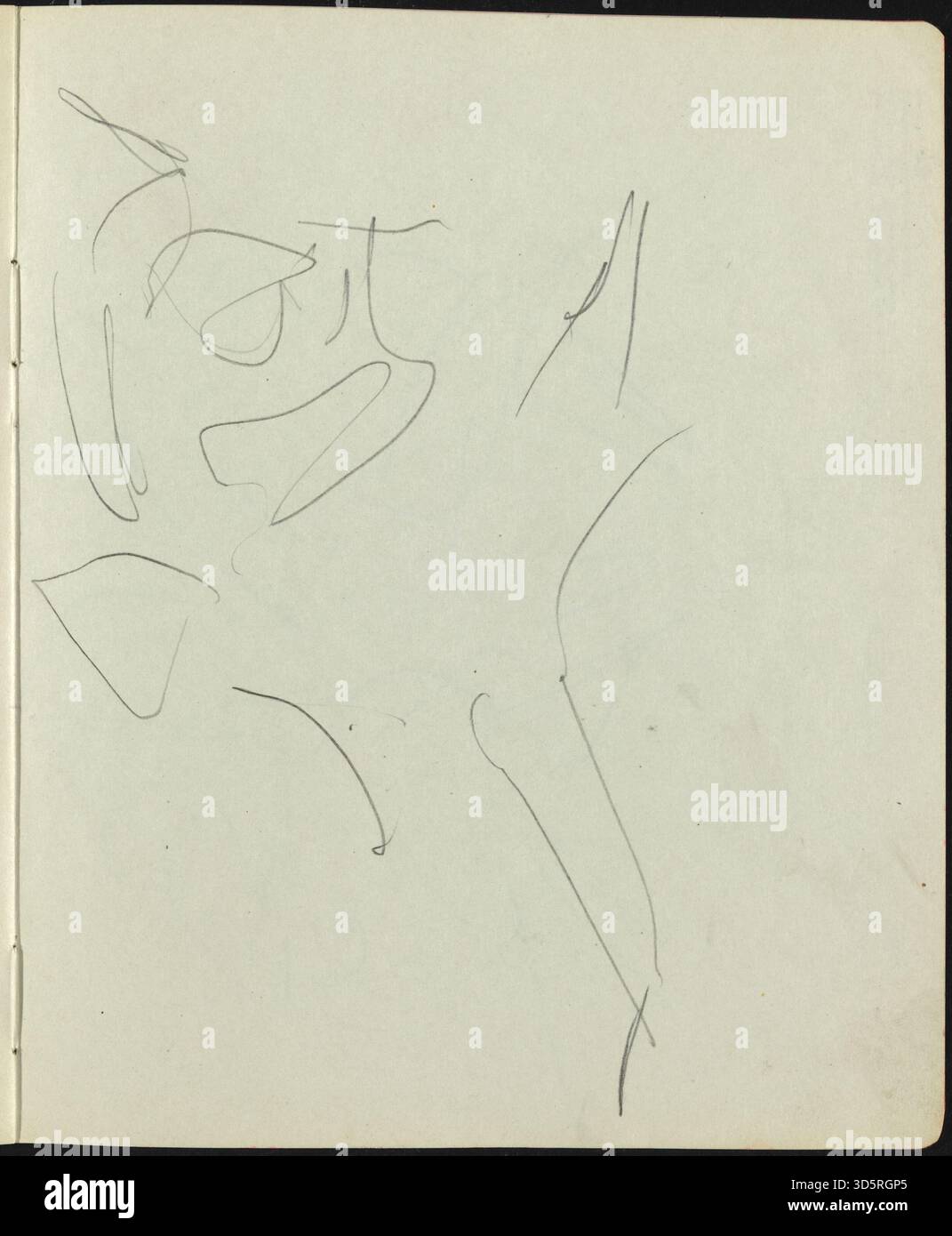 Kirchner's c.1911 sketchbook page shows performers in varied poses ...