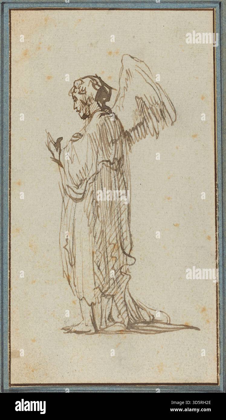 Attributed to Rembrandt van Rijn, this painting depicts a standing ...