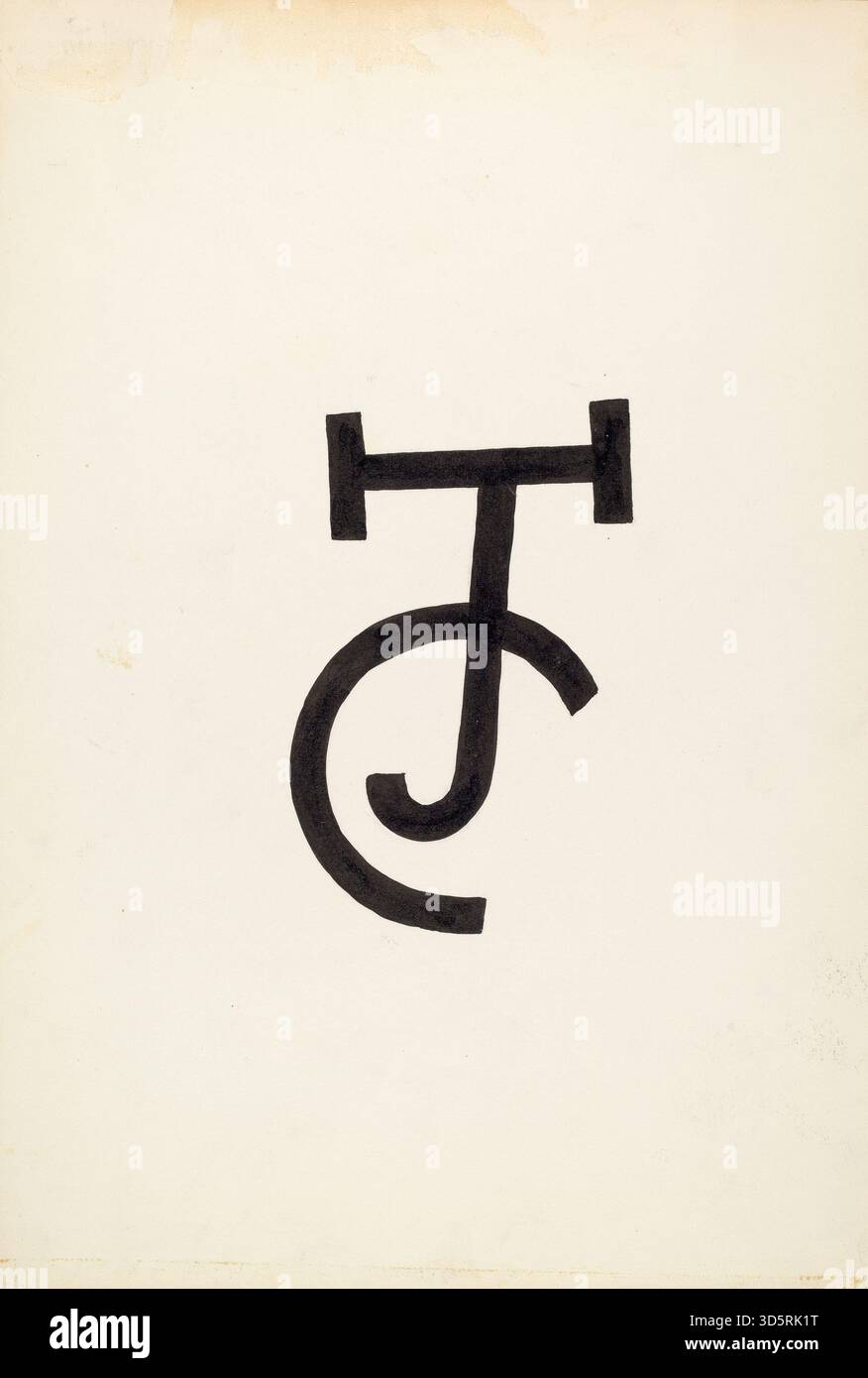 A circa 1936 cattle brand designed by J. Henry Marley, showing a metal ...