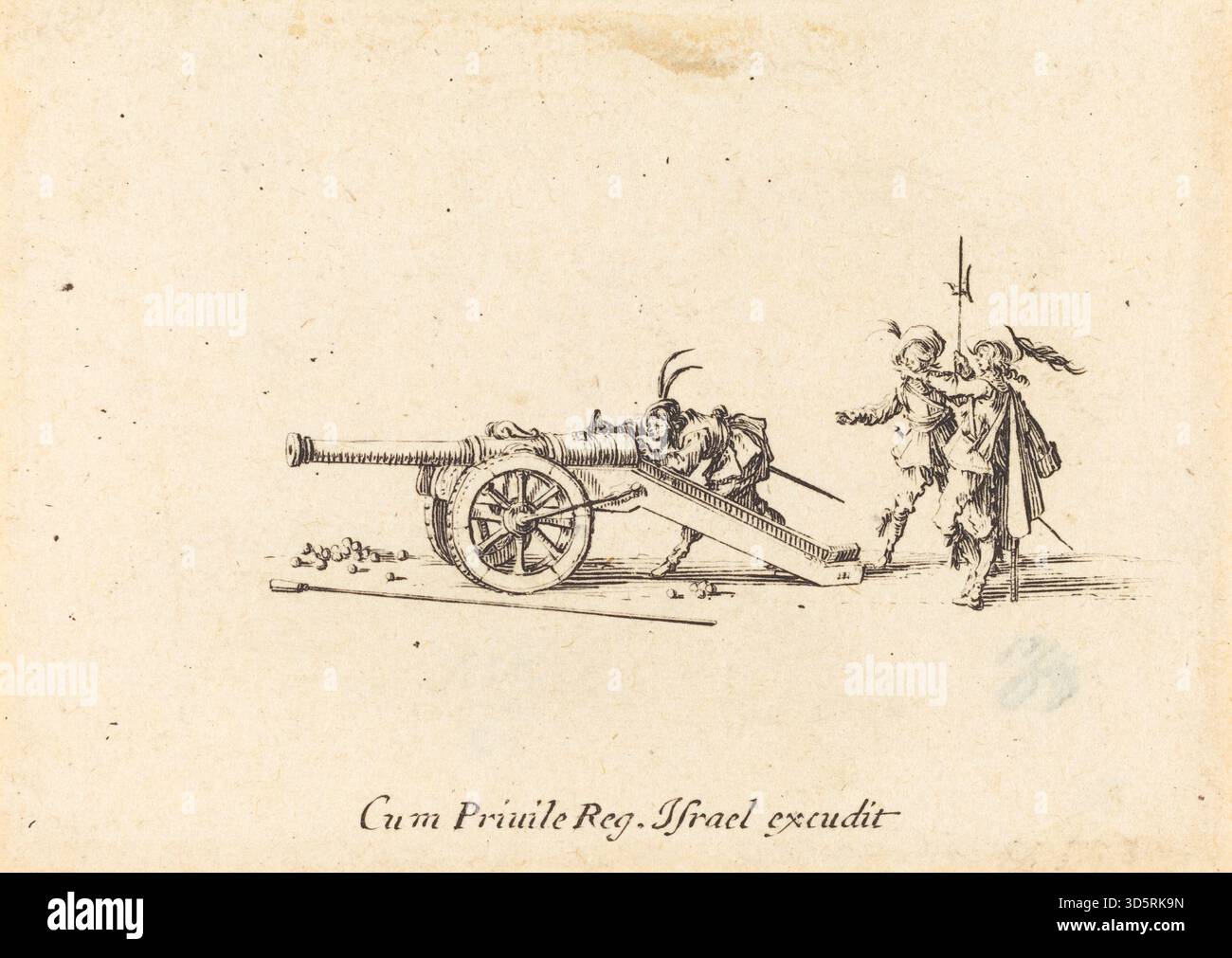 Jacques Callot’s 1634-1635 engraving shows soldiers loading a cannon ...