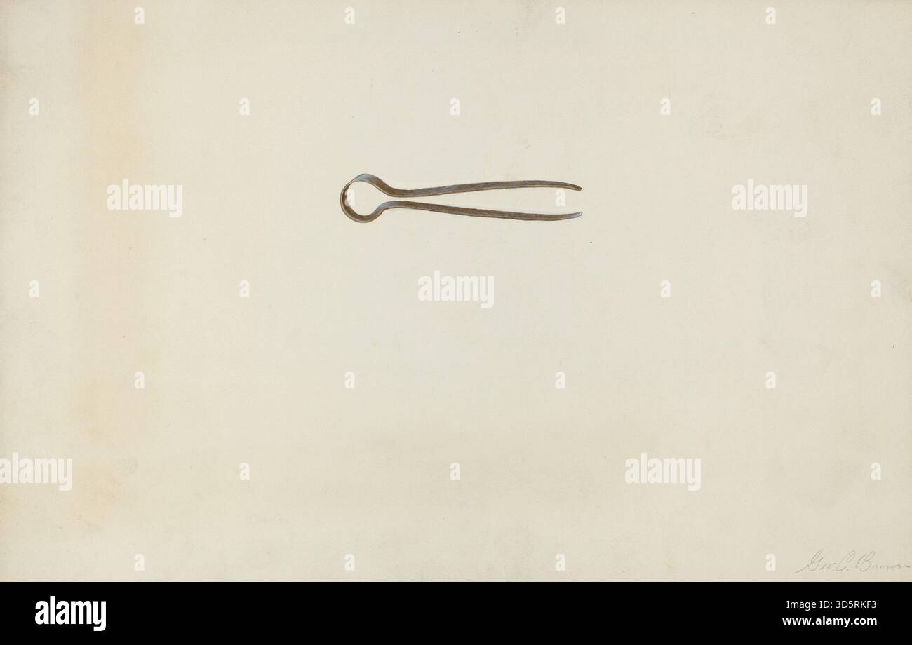This circa 1938 depiction by George C. Brown illustrates an iron ...