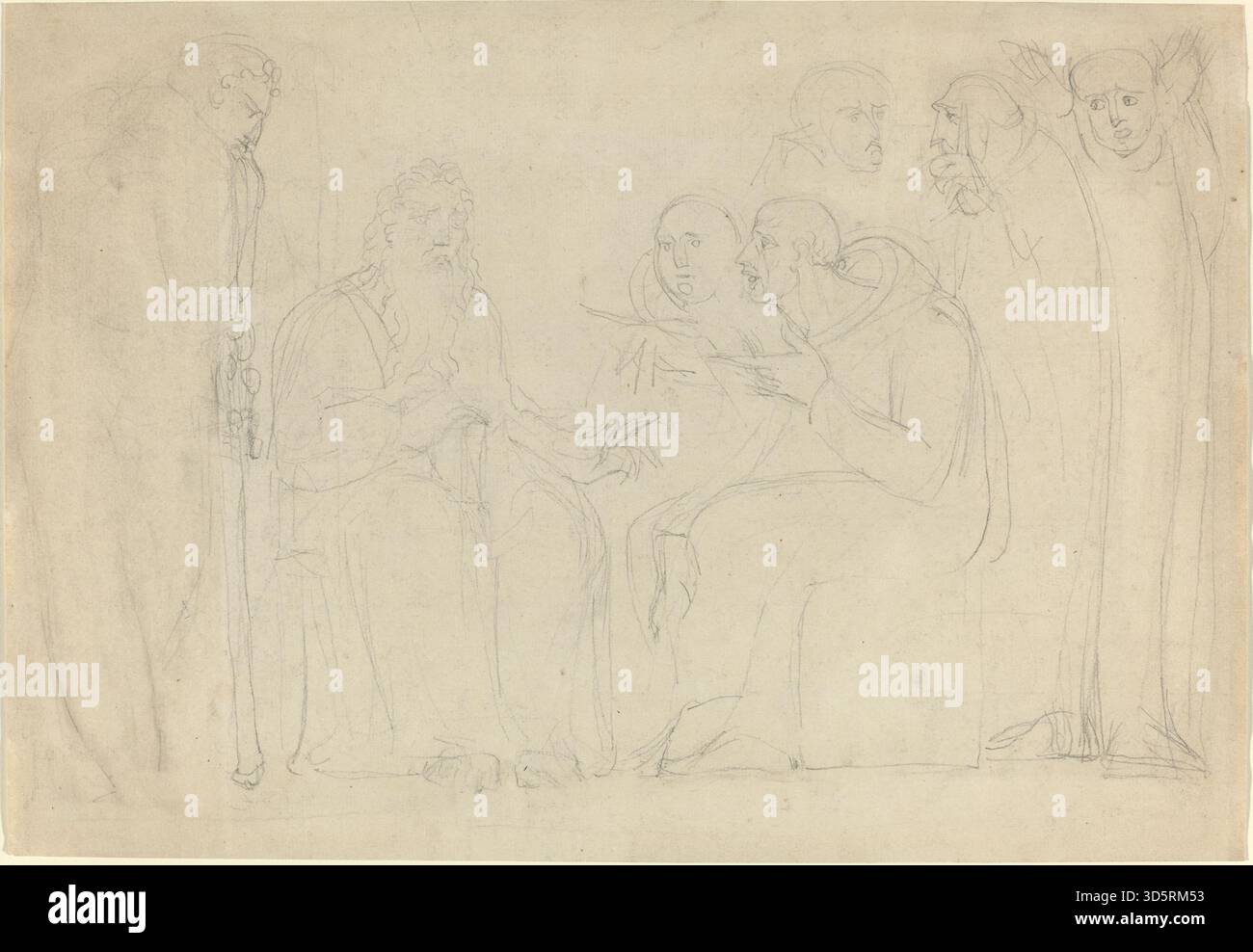 Engraving by William Blake, probably from 1793, depicting Saint ...