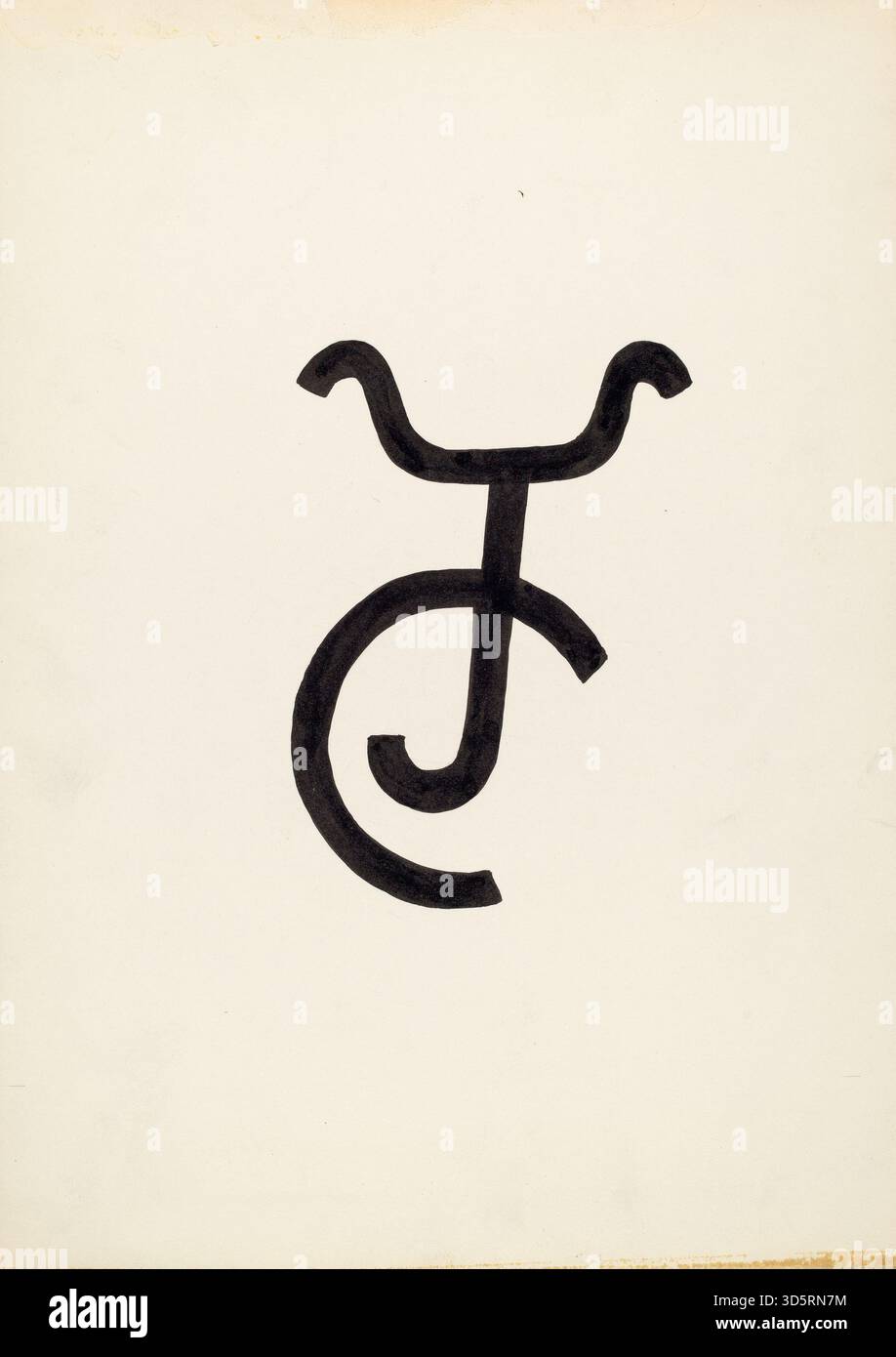 A 1936 cattle brand made by J. Henry Marley for marking livestock. The ...