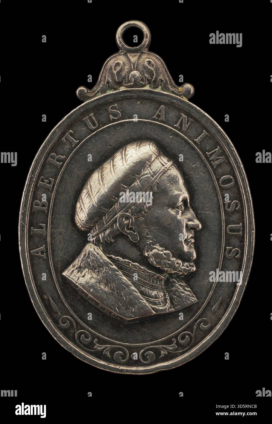 This coin or medal obverse depicts Albert III, Duke of Saxony (1443 ...
