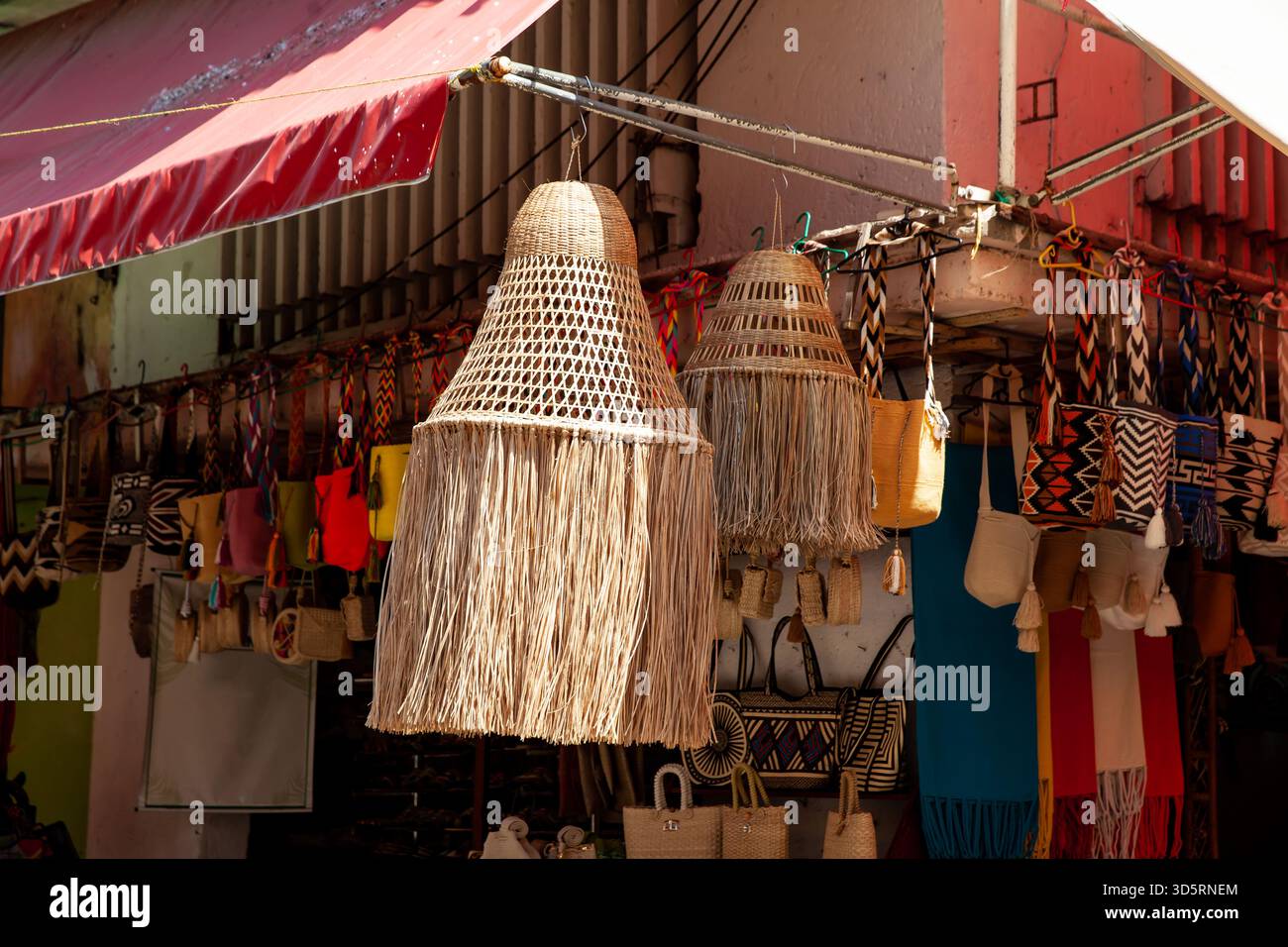 View of the handicraft shops at the historical Lorica Public Market in ...