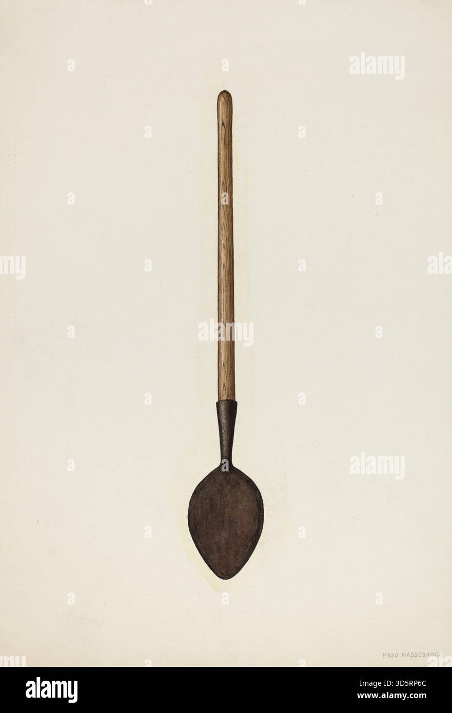 A turpentine dip iron created by Fred Hassebrock around 1940, showing ...