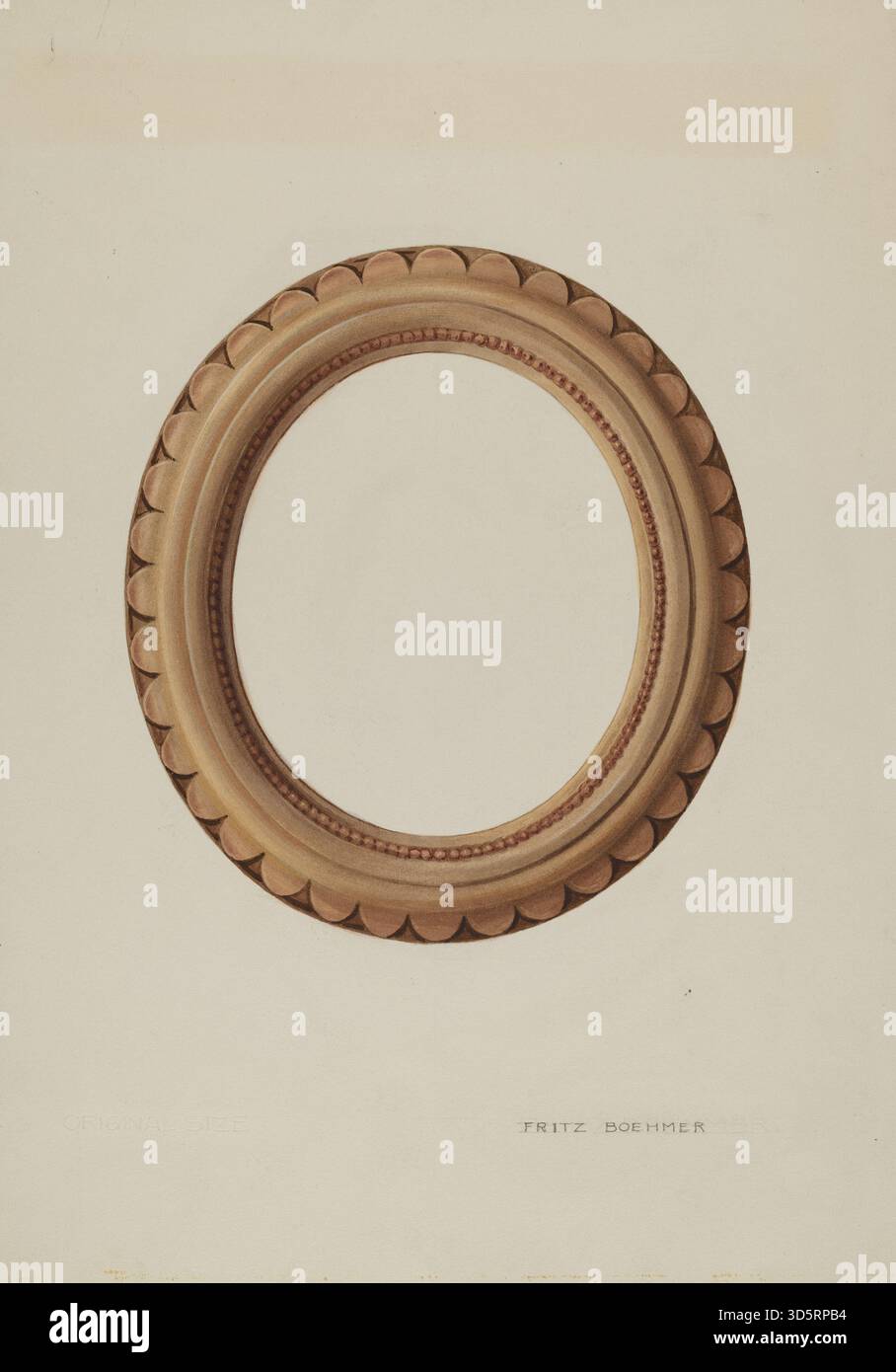 This pottery picture frame by Fritz Boehmer, circa 1939, is a ceramic ...