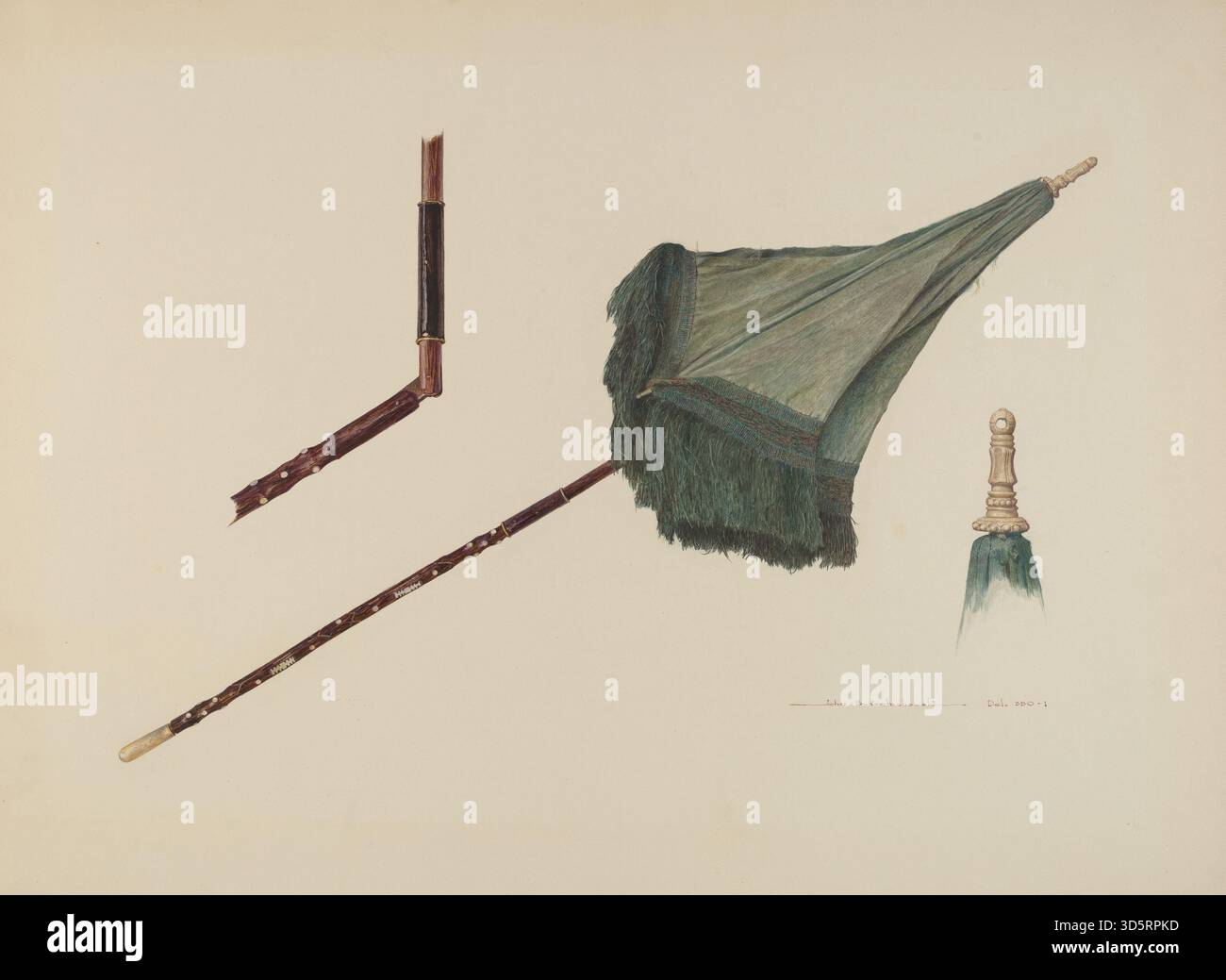 Parasol created by John Swientochowski around 1939, featuring fabric ...