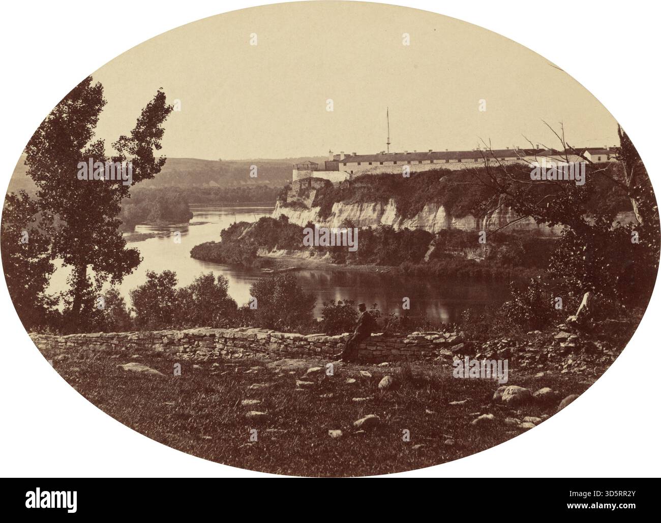 Photographed around 1865 by Joel E. Whitney, 'Fort Snelling' depicts ...