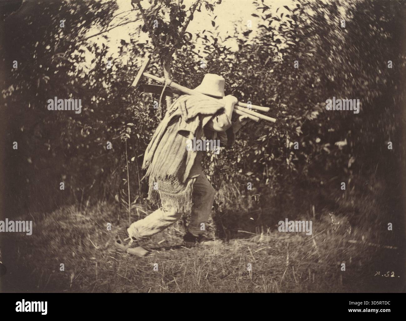 Auguste Giraudon's 1870 depiction of a peasant highlights daily labor ...