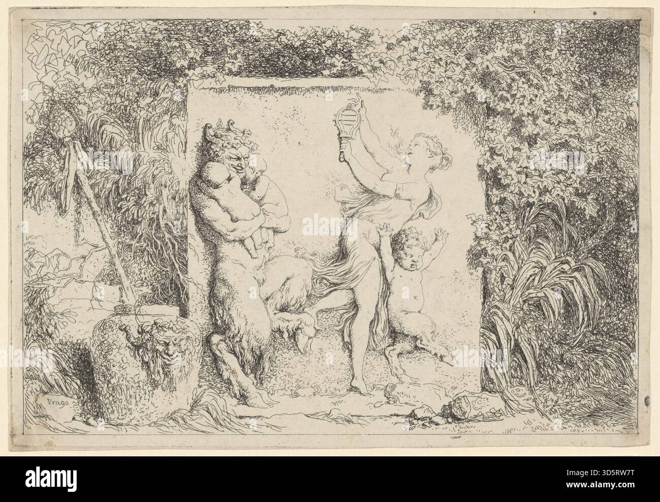 This painting by Jean Honoré Fragonard depicts the Dance of the Satyrs ...