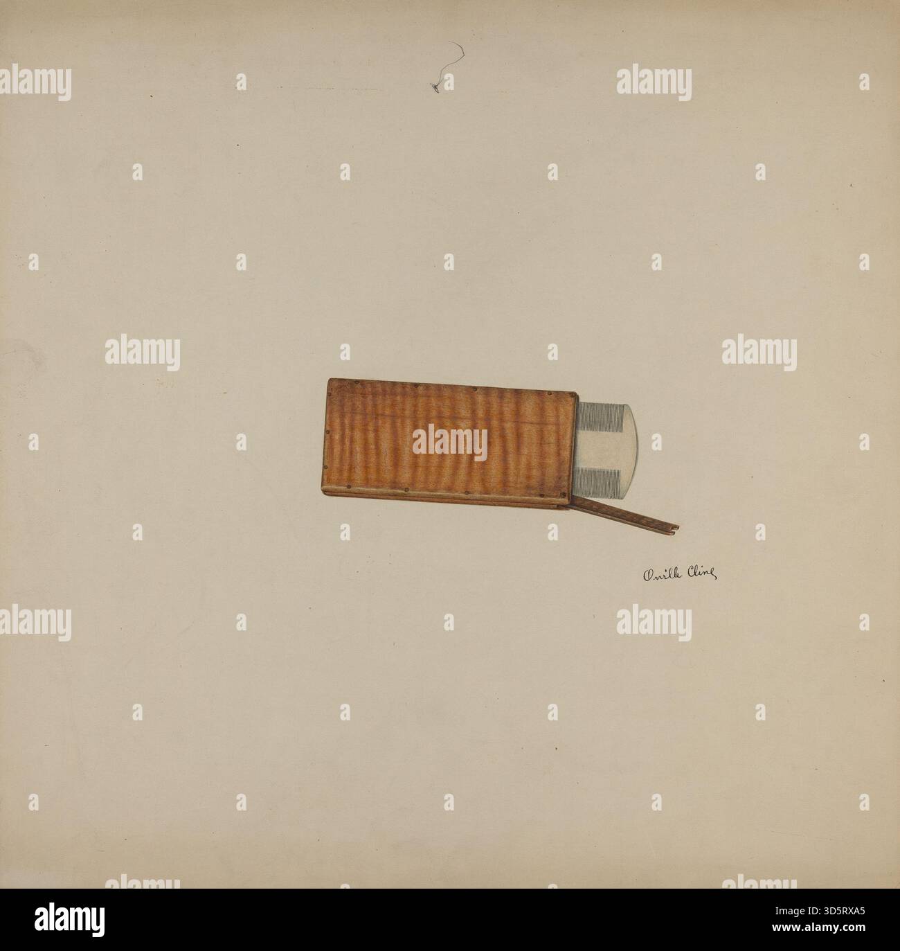 This Shaker comb and case by Orville Cline, circa 1941, shows wooden ...