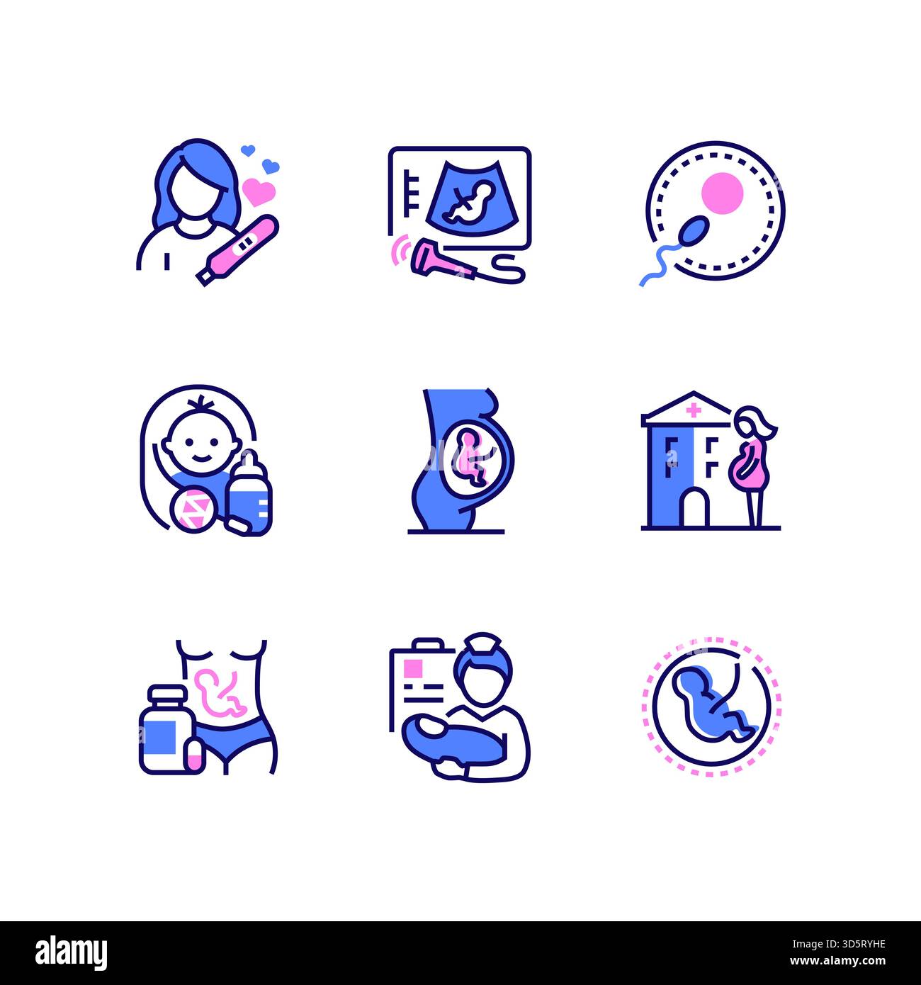 Fertilization pregnancy medical Stock Vector Images - Alamy