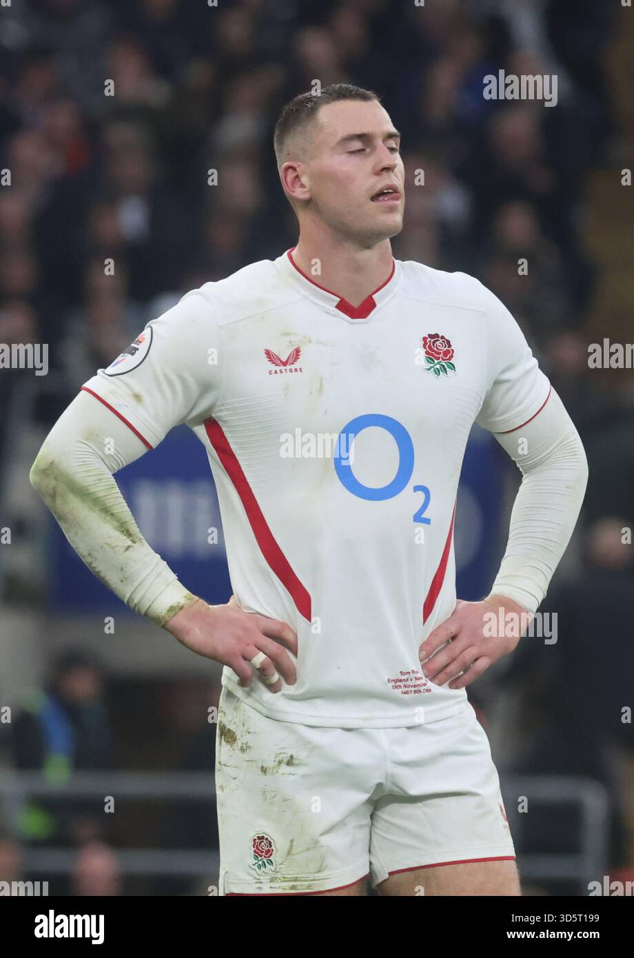 England's Tom Roebuck(Sale Sharks) in action during Quilter Nations ...
