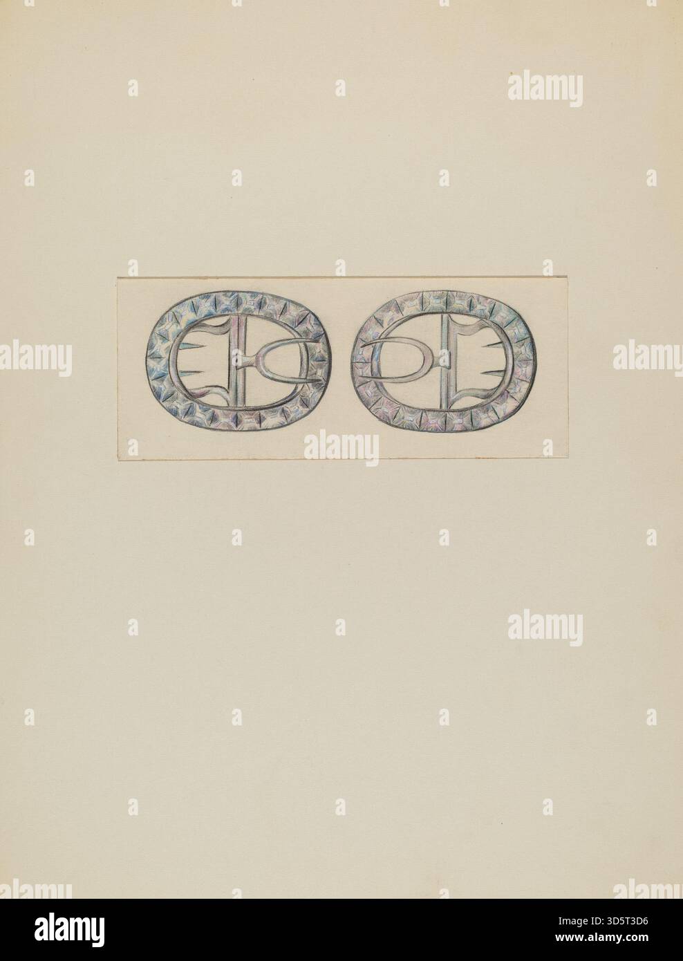 A man's shoe buckle made by Charles Criswell circa 1936, constructed ...