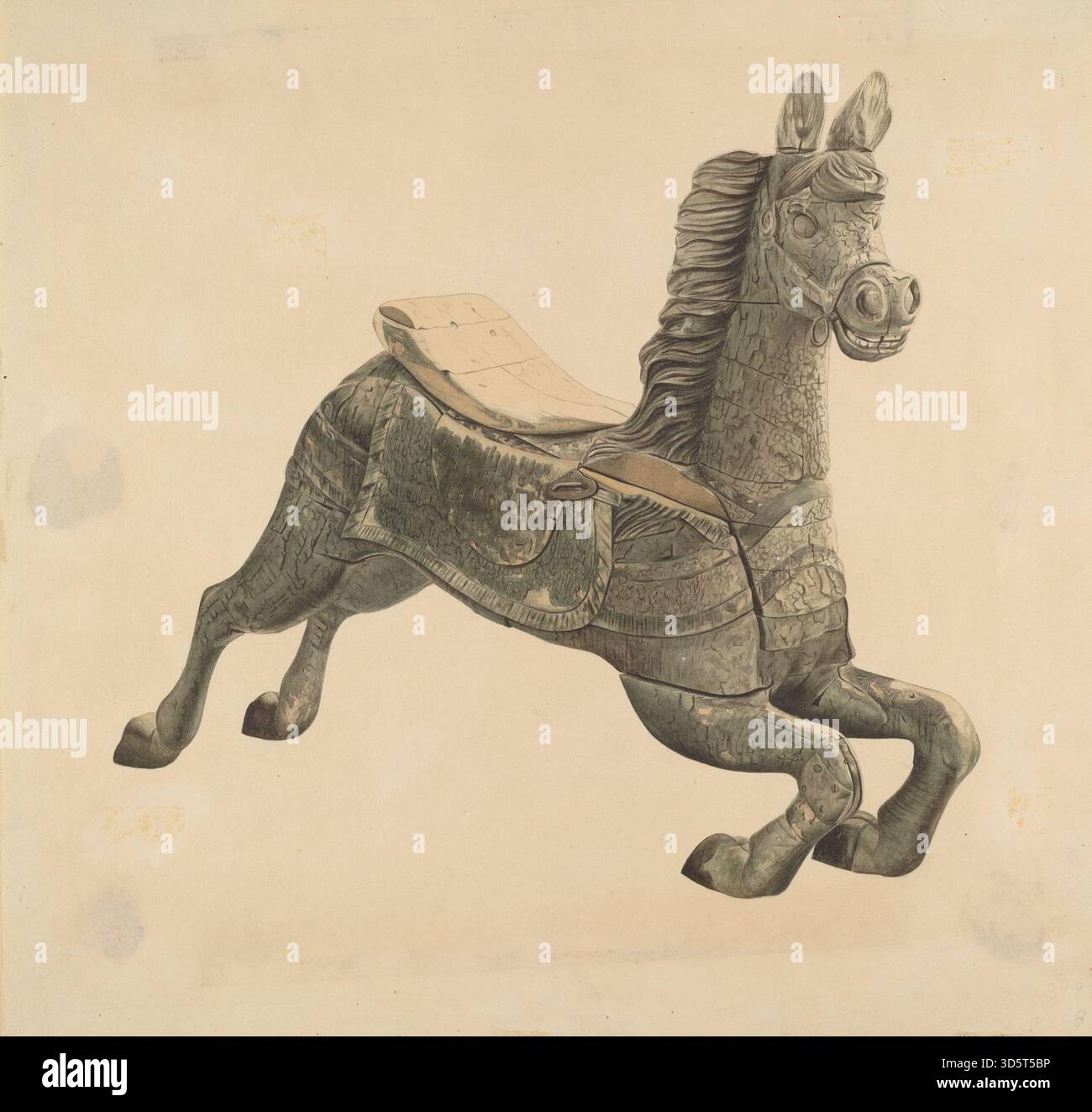 This circa 1938 carousel horse by Henry Murphy is a wooden amusement ...