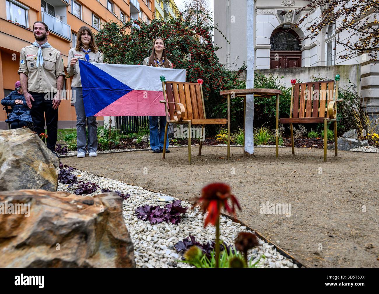 The Vaclav Havel Bench was unveiled in Lovosice, Czech Republic ...