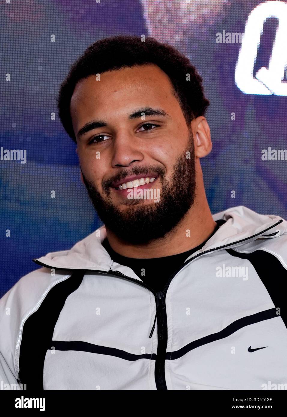 Moses Itauma during the Magnificent 7 press launch at the Co-Op Live ...