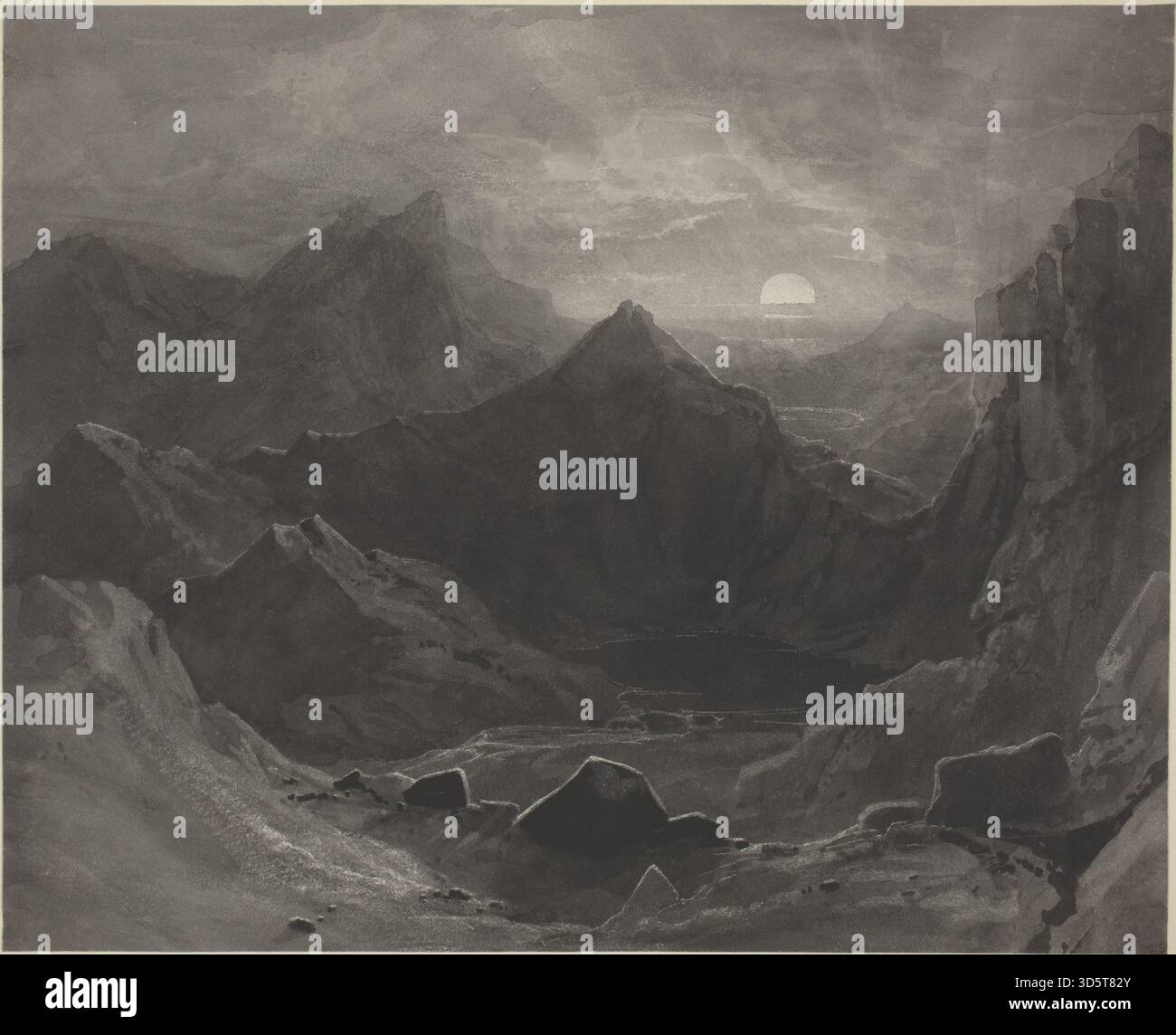 Painting by Samuel Jackson titled 'The Dawn of Creation' from the 1830s ...