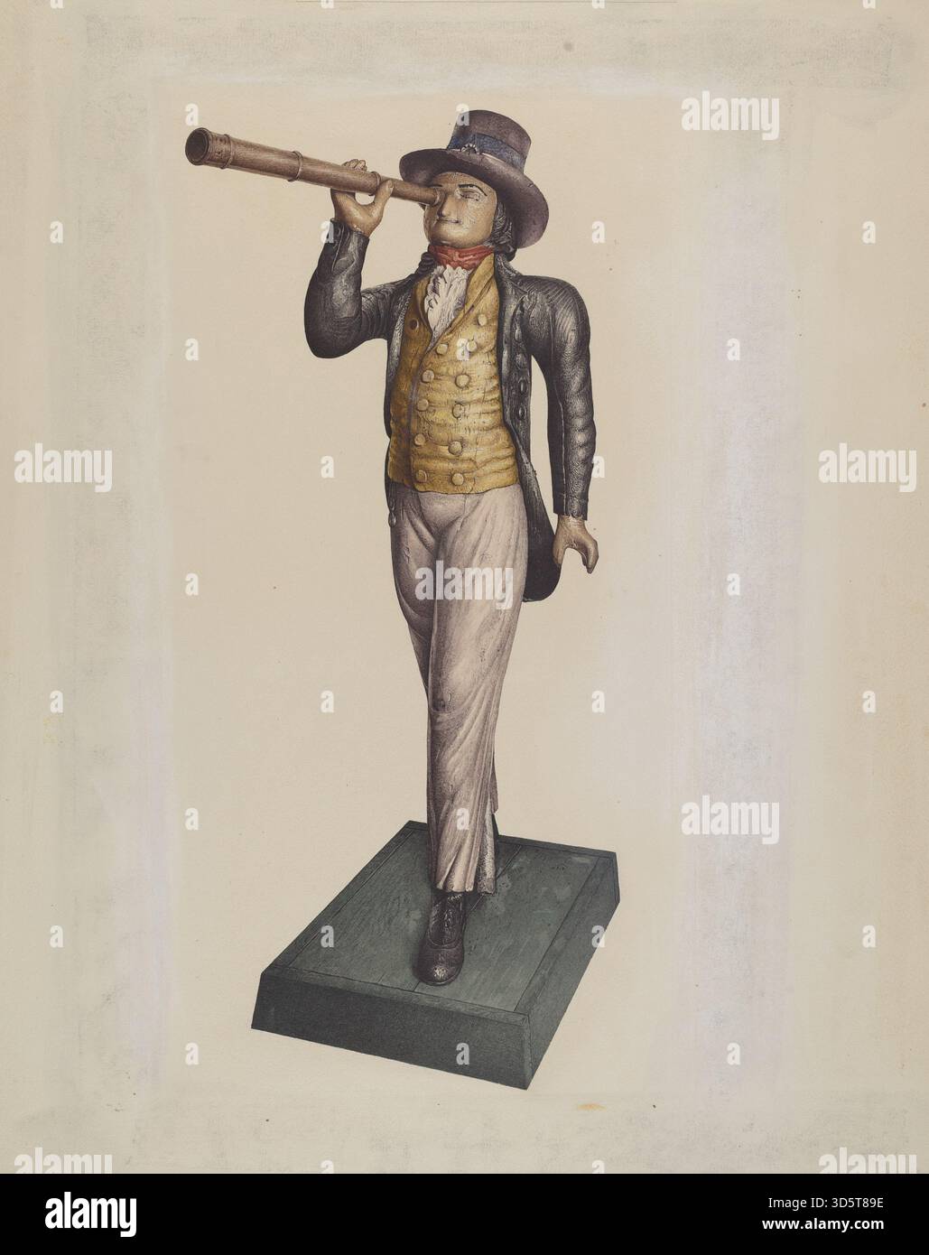 This circa 1940 artwork by Robert Pohle depicts a ship chandler's sign ...