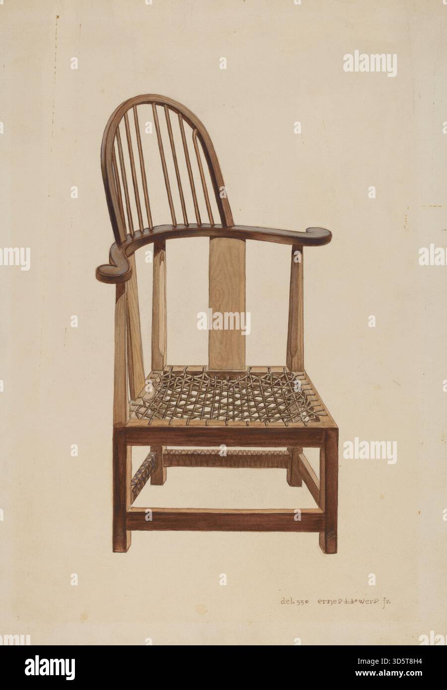 This corner Windsor chair by Ernest A. Towers, Jr., circa 1939, is a ...
