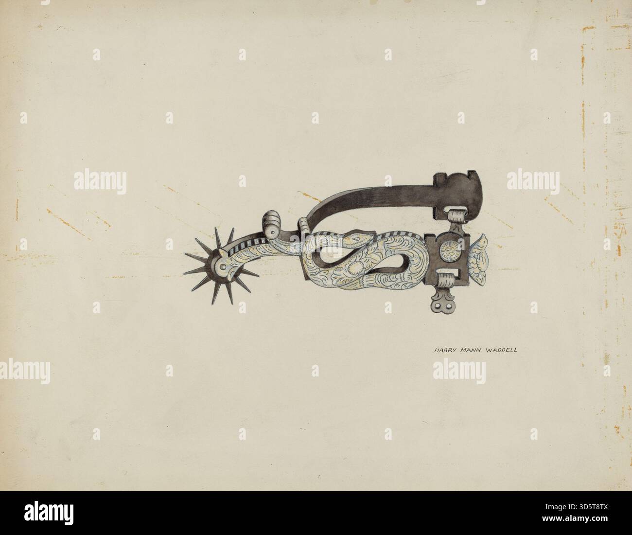A 1936 spur by Harry Mann Waddell and Eva Fox, showing detailed ...